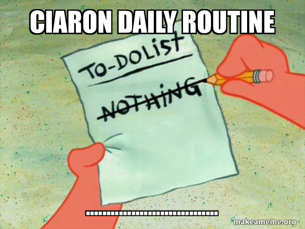 ciaron daily routine ................................ - TO-DO List Meme ...