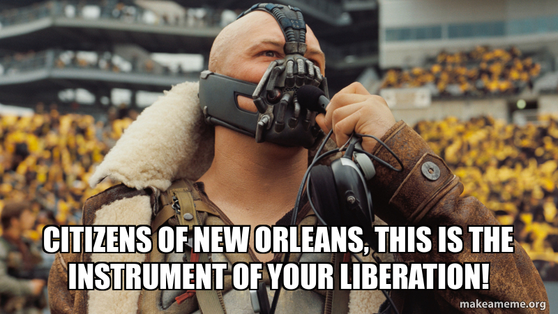 Citizens of New Orleans, this is the instrument of your liberation ...