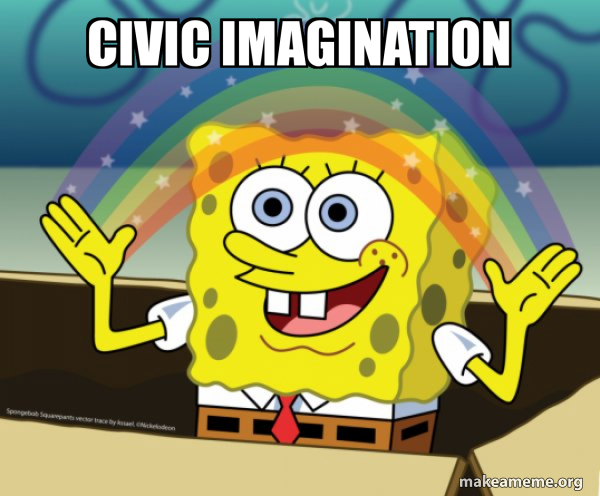 Civic Imagination - Rainbow SpongeBob Meme Generator