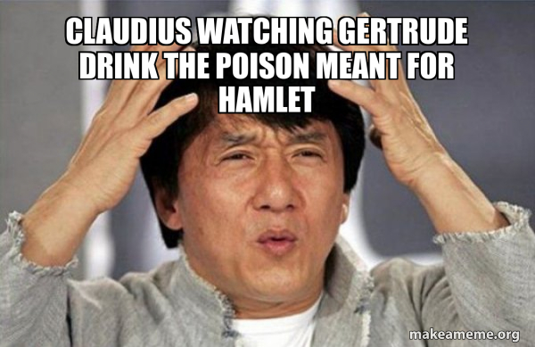 Claudius watching Gertrude drink the poison meant for Hamlet - Jackie ...