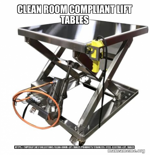 Clean Room Compliant Lift Tables https://superlift.net/collections ...