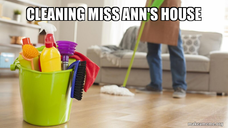 cleaning miss ann's house Meme Generator
