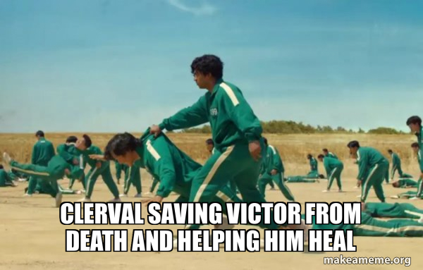 Clerval saving Victor from death and helping him heal - Squid Game Ali ...
