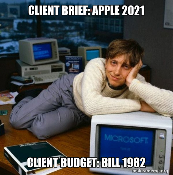 CLIENT BRIEF: APPLE 2021 CLIENT BUDGET: BILL 1982 - Sexy Bill Gates ...