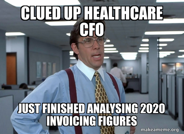 clued up healthcare CFO Just finished analysing 2020 Invoicing Figures ...