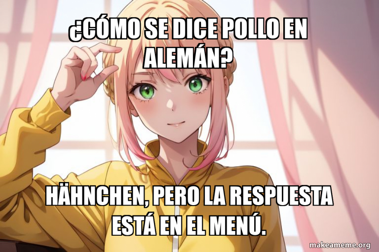 ¿Cómo se dice pollo en alemán? Hähnchen, pero la respuesta está en el ...