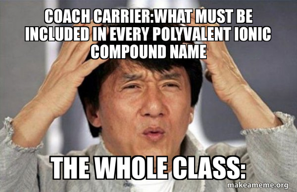 coach Carrier:What must be included in every polyvalent ionic compound ...