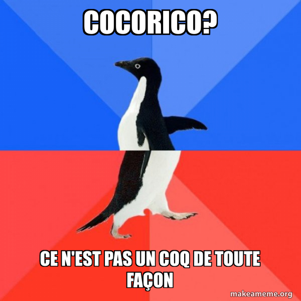 Cocorico? Ce n'est pas un coq de toute façon - Socially Awkward Awesome ...