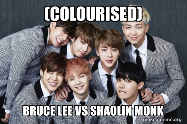 (colourised) bruce lee vs shaolin monk - K-Pop Band BTS (Bangtan Boys ...