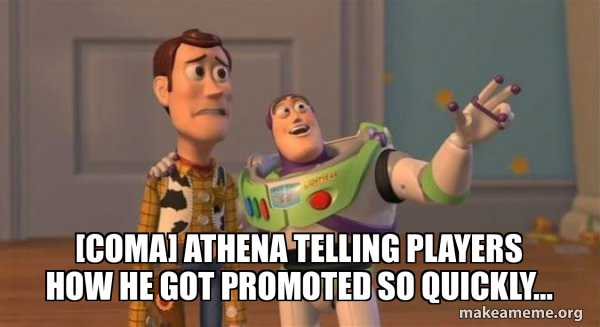 [CoMa] Athena telling players how he got promoted so quickly... - Buzz ...