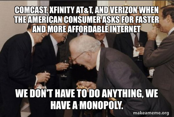 Comcast, Xfinity AT&T, and Verizon when the American consumer asks for ...