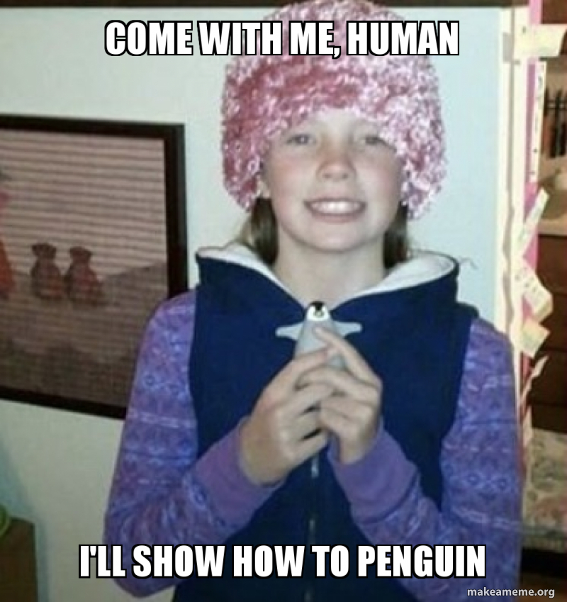 Come with me, human I'll show how to penguin Meme Generator