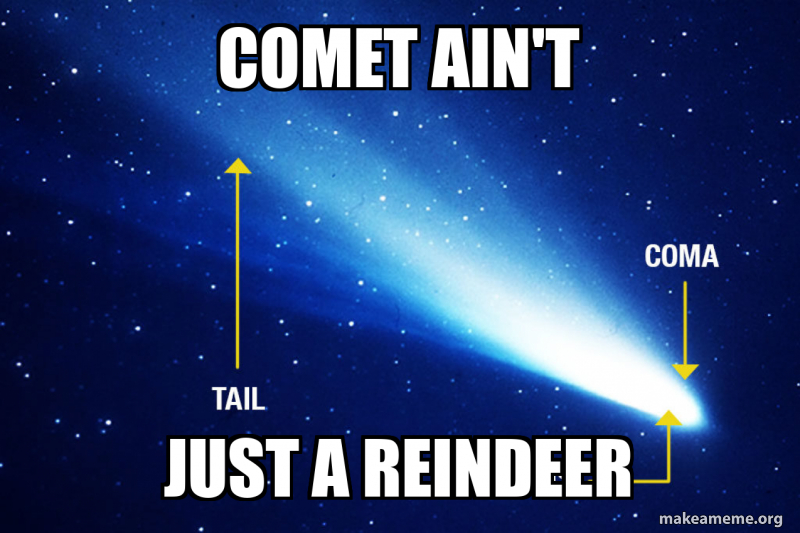 comet ain't just a reindeer Meme Generator