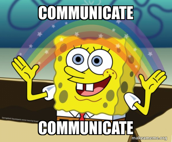 Communicate Communicate - Rainbow Spongbob | Make a Meme