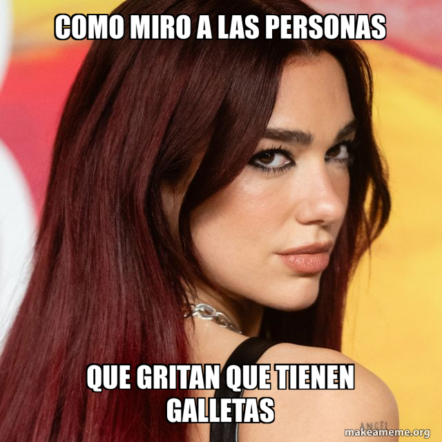 Como miro a las personas que gritan que tienen galletas Meme Generator