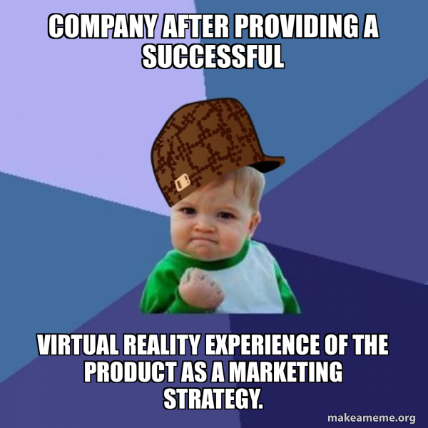 Company after providing a successful Virtual reality experience of the ...