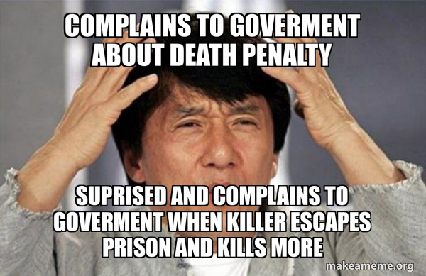 Complains to goverment about death penalty suprised and complains to ...