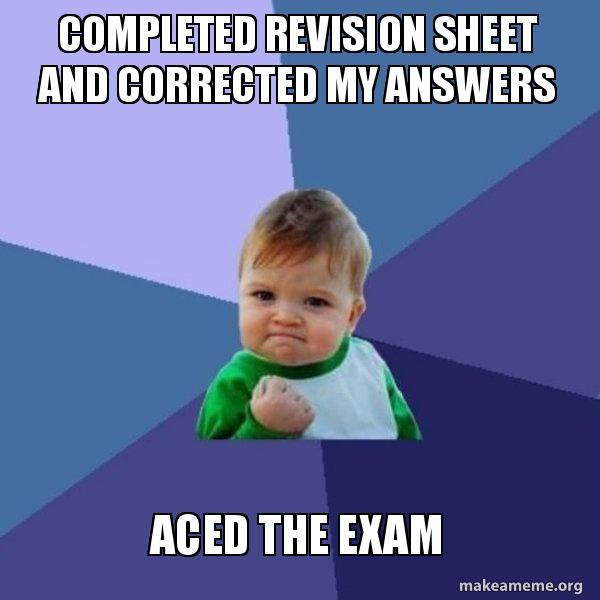 Exam Revision Memes Finals Tomorrow:((((((((