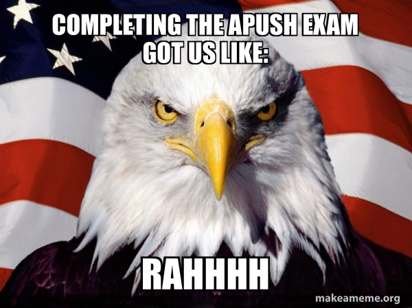 completing the apush exam got us like: RAHHHH - American Pride Eagle ...