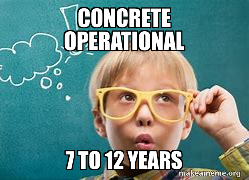 Concrete Operational 7 to 12 years Meme Generator