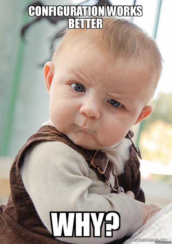 Configuration works better why? Meme Generator