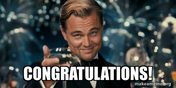 Congratulations! - Great Gatsby Reaction - Leonardo DiCaprio Toast Meme ...