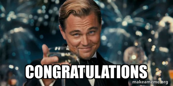Congratulations - Great Gatsby Reaction - Leonardo DiCaprio Toast Meme ...