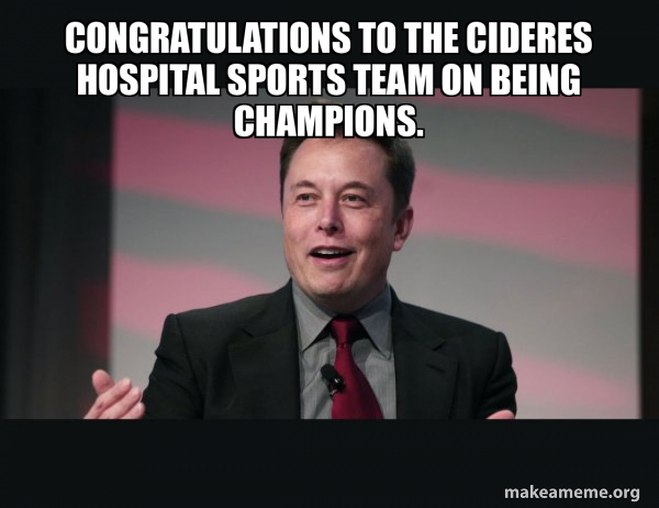 Congratulations to the Cideres Hospital Sports Team on being champions ...