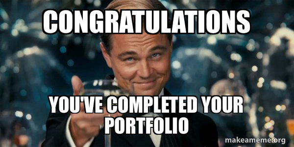 Congratulations You've completed your portfolio - Great Gatsby Reaction ...