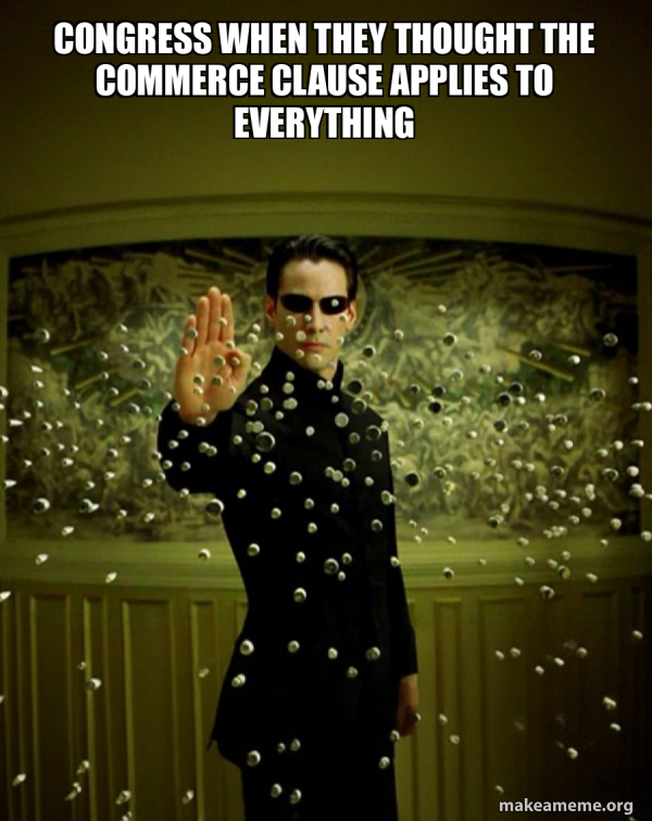 Congress when they thought the Commerce Clause applies to everything ...