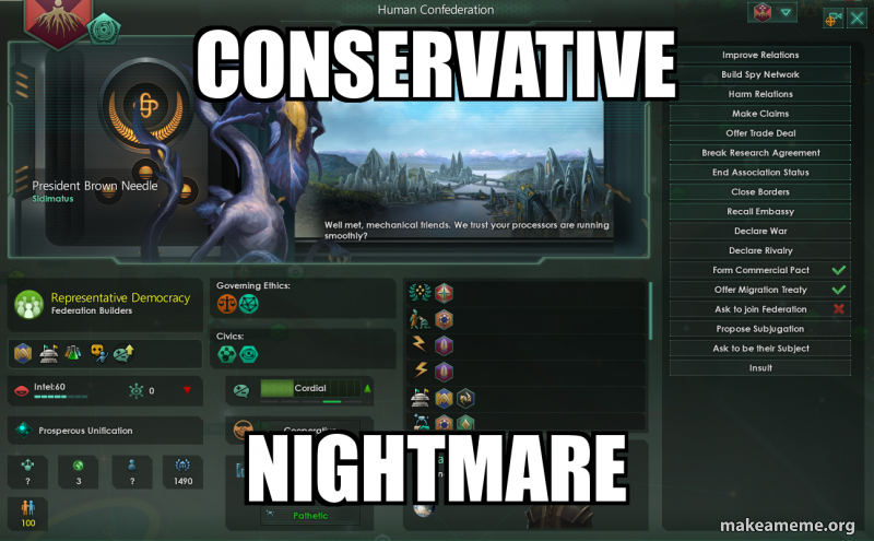CONSERVATIVE NIGHTMARE Meme Generator