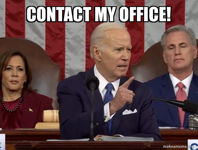 Contact my office! Meme Generator