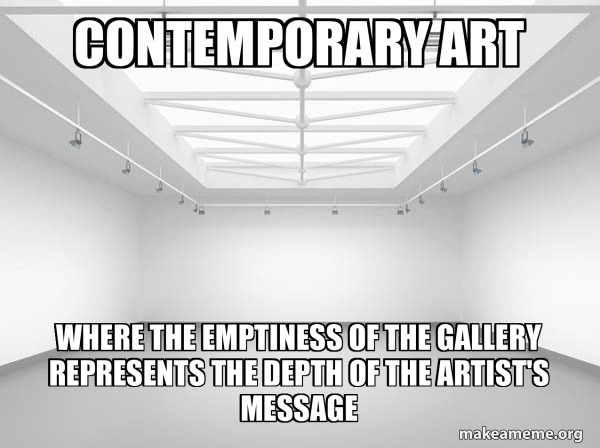 Contemporary Art where the emptiness of the gallery represents the ...