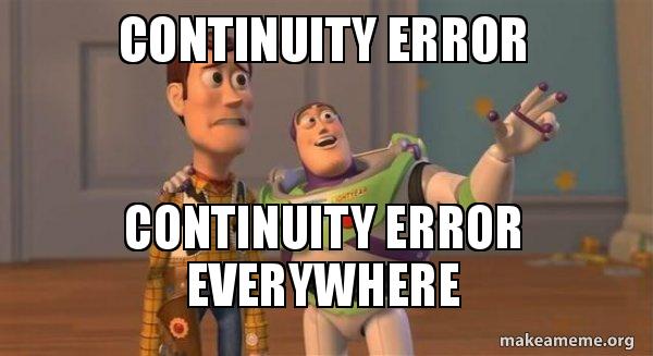Continuity error Continuity error everywhere - Buzz and Woody (Toy ...