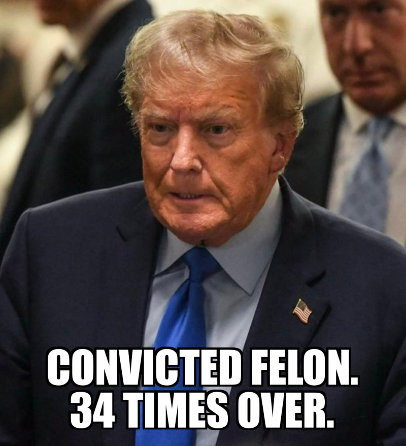 convicted felon. 34 times over. Meme Generator
