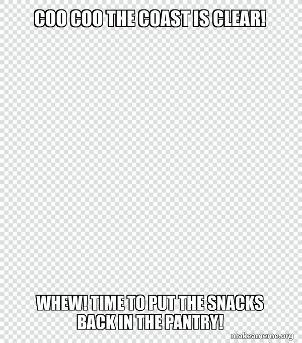 Coo Coo The coast is clear! Whew! Time to put the snacks back in the ...