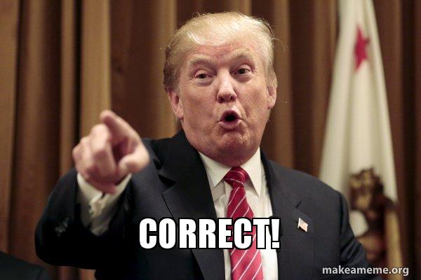 Correct! - Donald Trump Says Meme Generator