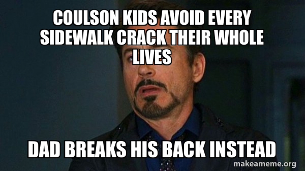 coulson kids avoid every sidewalk crack their whole lives dad breaks ...