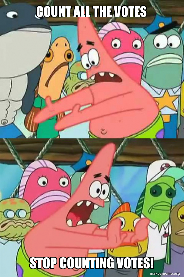 Count all the votes Stop counting votes! - Push It Somewhere Else ...