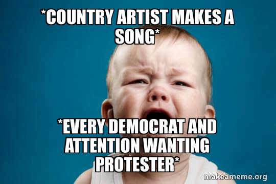 *Country artist makes a song* *Every democrat and attention wanting ...