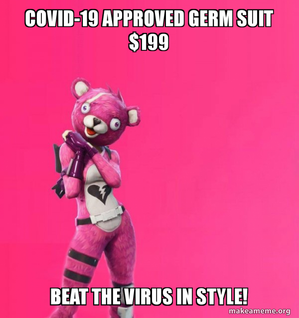 COVID-19 Approved Germ Suit $199 Beat the virus in style! - Creepy Bear ...