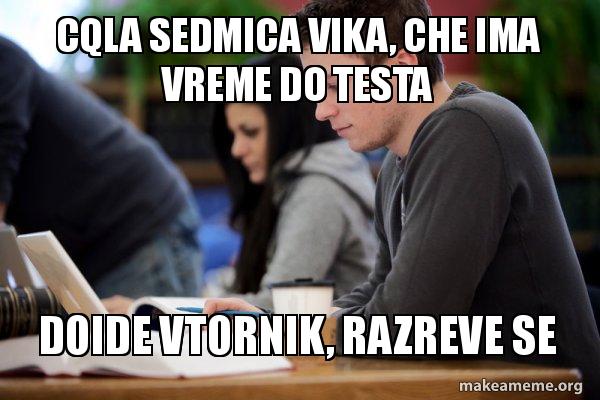 Cqla sedmica vika, che ima vreme do testa Doide vtornik, razreve se ...