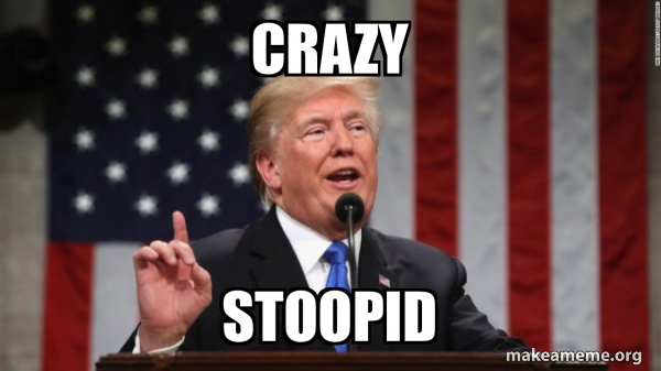 crazy stoopid - Donald Trump Meme Generator
