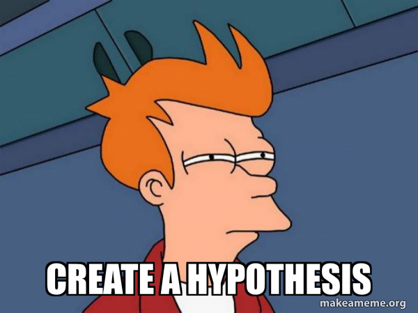 Create a hypothesis - Futurama Fry Meme Generator