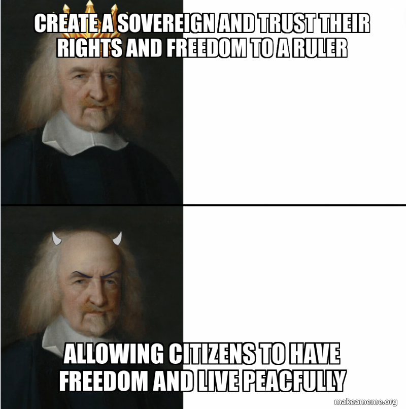 Create a sovereign and trust their rights and freedom to a ruler ...