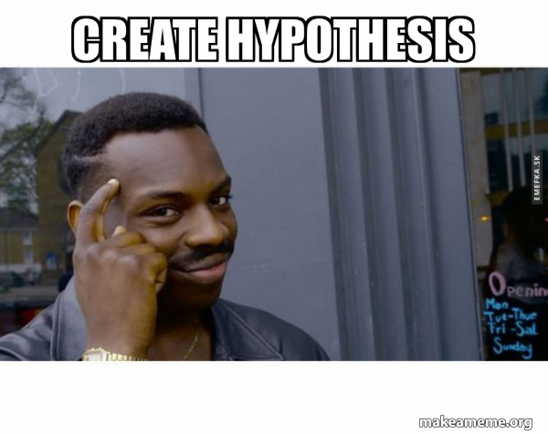 Create Hypothesis - Roll Safe Black Guy Pointing at His Head Meme Generator