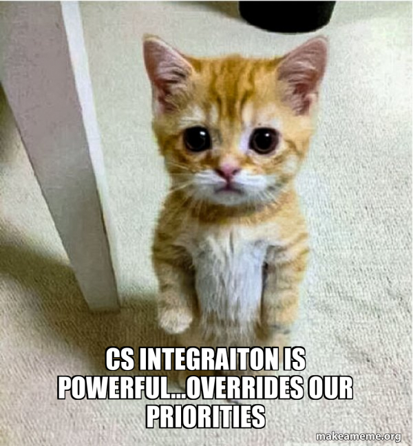 CS integraiton is powerful...overrides our priorities - Cute Cat ...