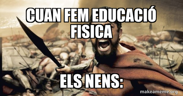 CUAN FEM EDUCACIÓ FISICA ELS NENS: - The 300 Meme Generator