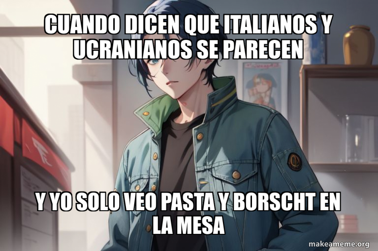 Cuando dicen que italianos y ucranianos se parecen Y yo solo veo pasta ...