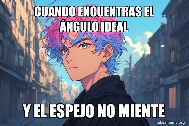 Cuando encuentras el ángulo ideal Y el espejo no miente Meme Generator